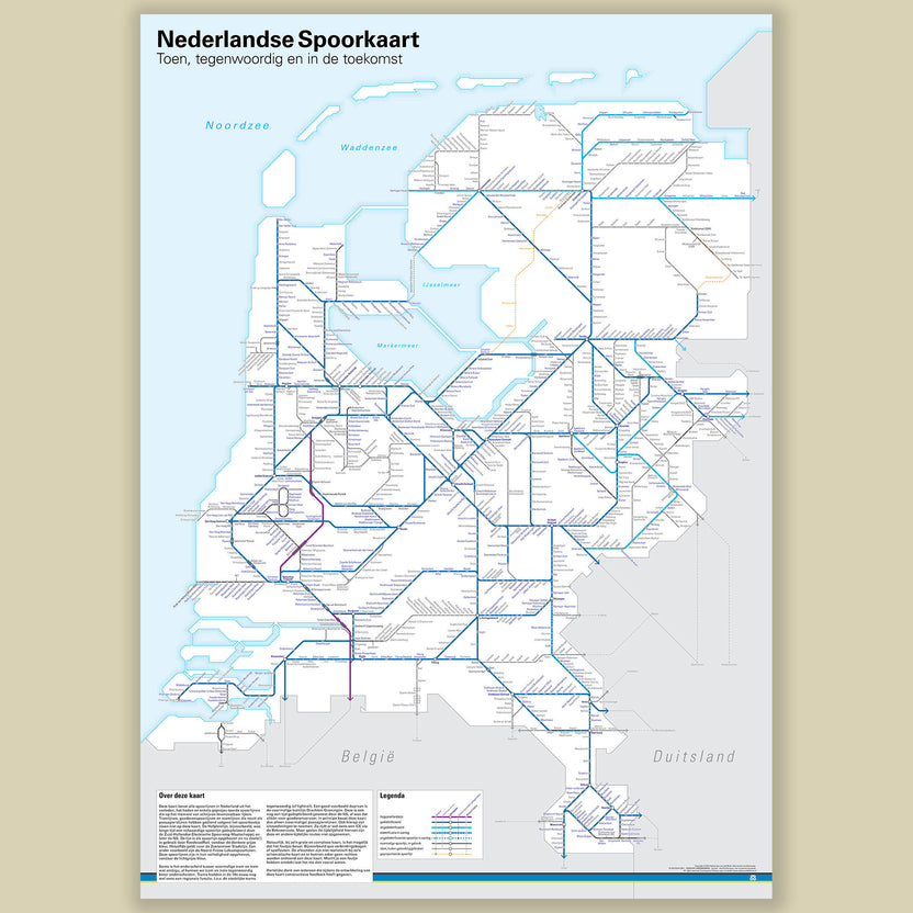 Dutch Rail Map (2021) – Studio Legenda