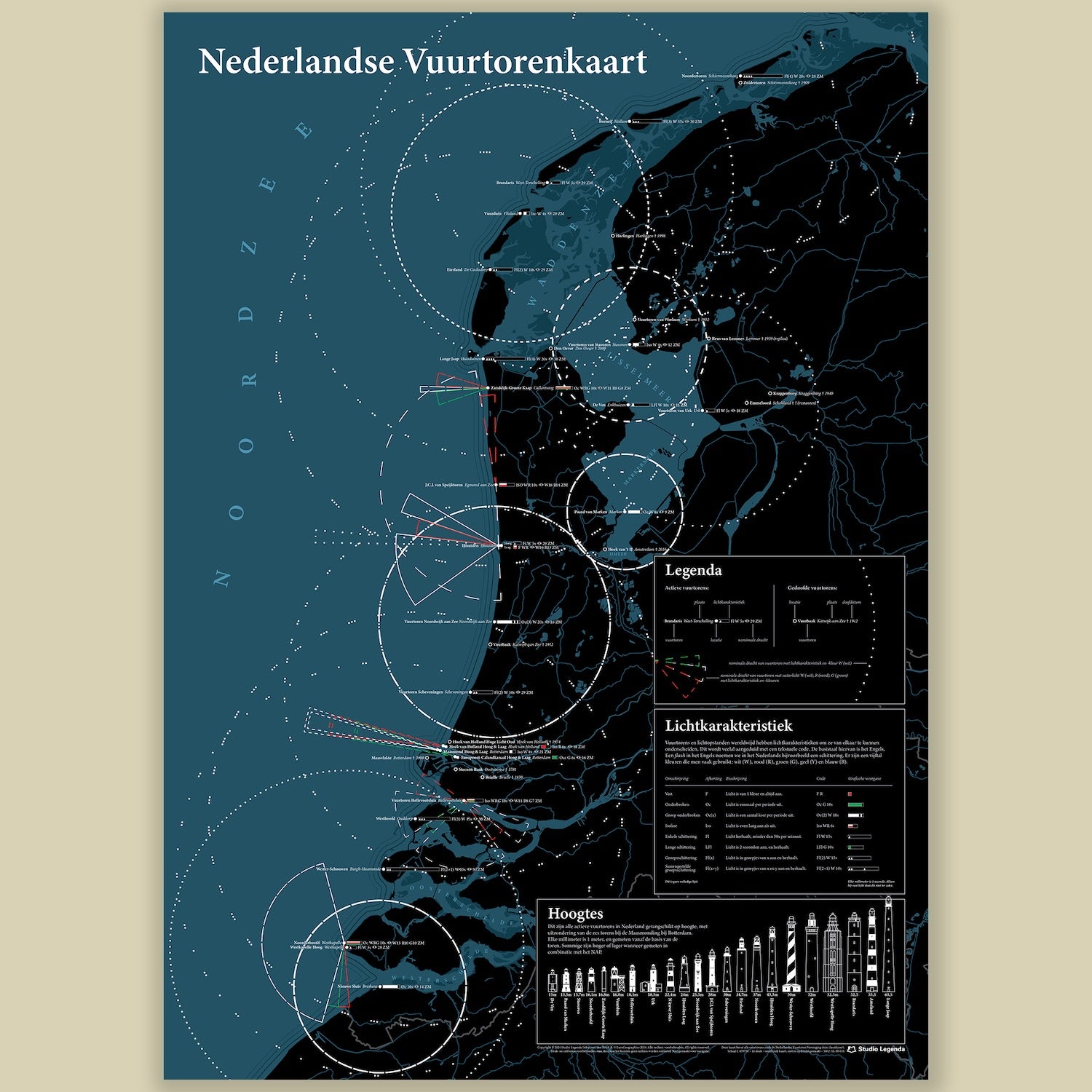 Dutch Lighthouse Map – Studio Legenda