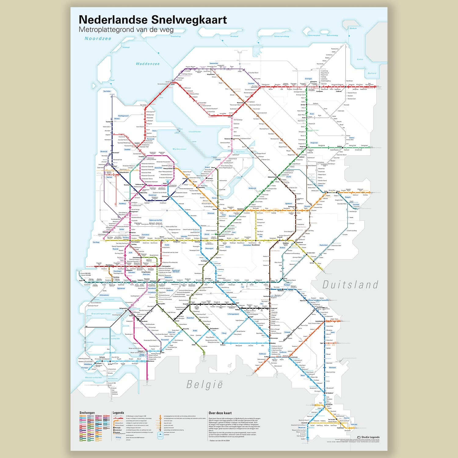 Dutch Highway Map 2025 – Studio Legenda