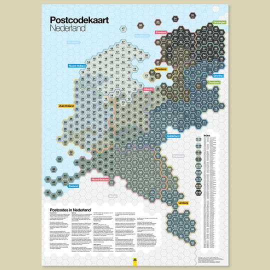 Postcode Map of the Netherlands – Studio Legenda