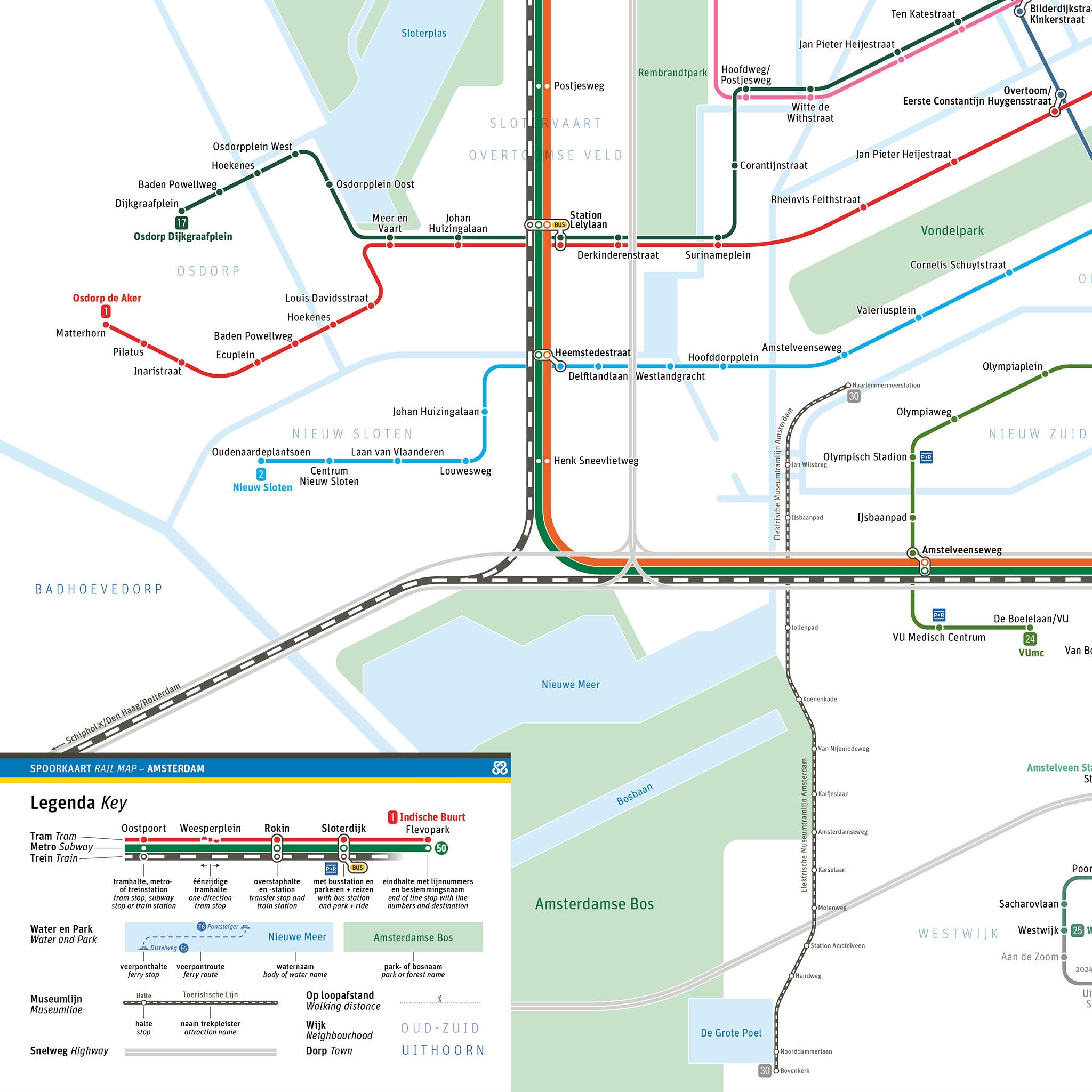 Rail Map Amsterdam – Studio Legenda