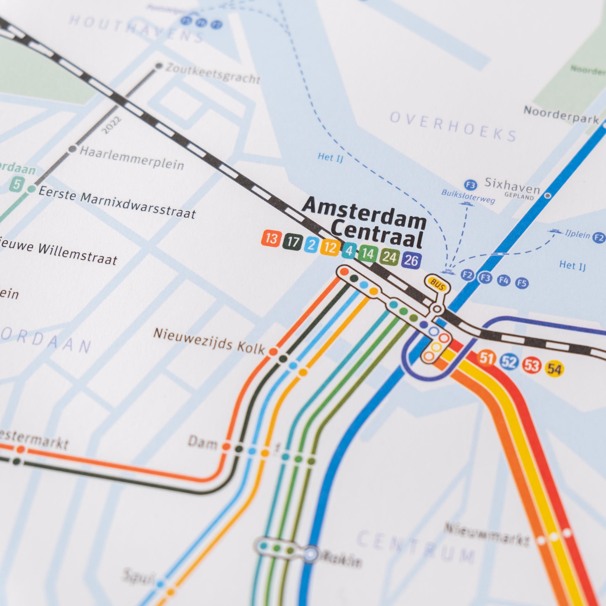 Rail Map Amsterdam – Studio Legenda