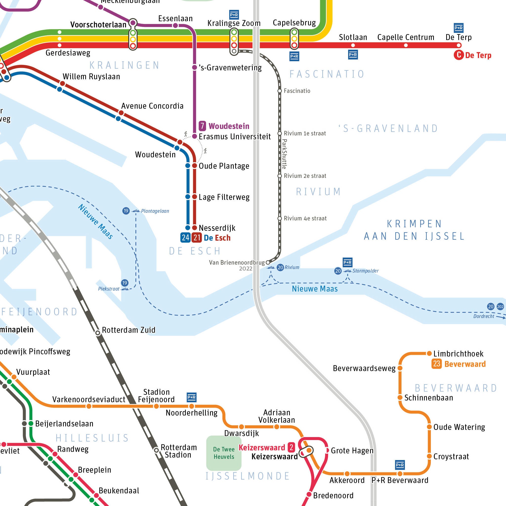 Rail Map Rotterdam – Studio Legenda